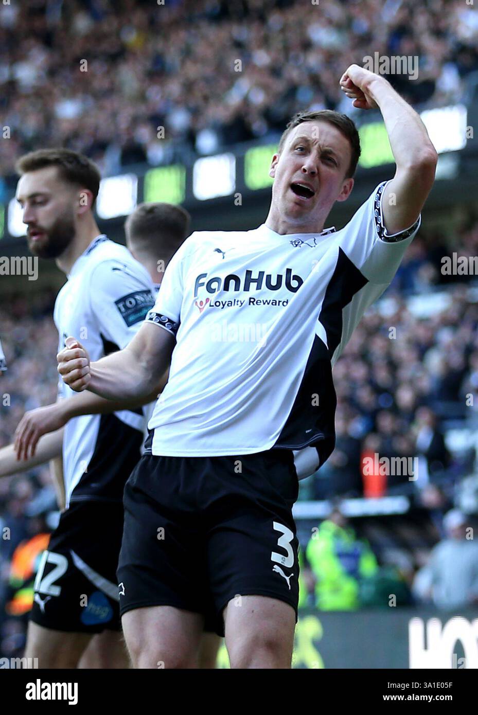 Derby County's Craig Forsyth celebrates after scoring his sides first ...