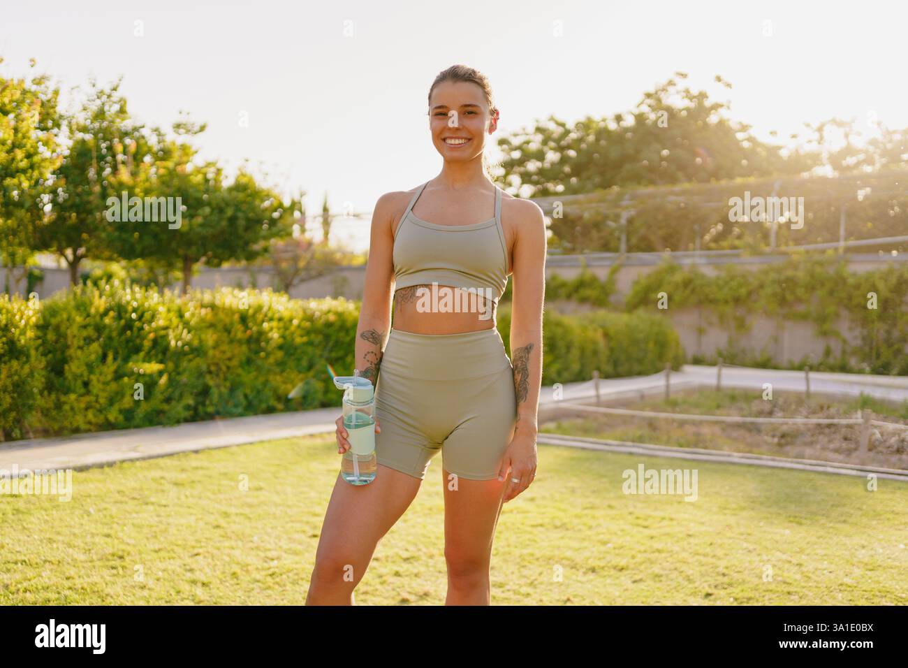 A Fitness Enthusiast Enjoys an Outdoor Workout Surrounded by Beautiful ...