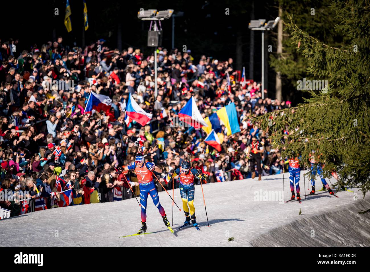 From left: Quentin Fillon Maillet from France and Jesper Nelin from ...