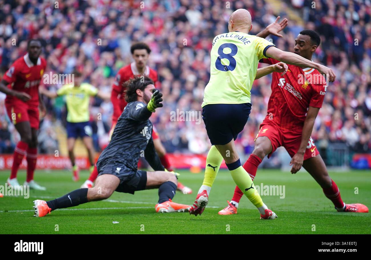 Southampton's Will Smallbone scores their side's first goal of the game ...