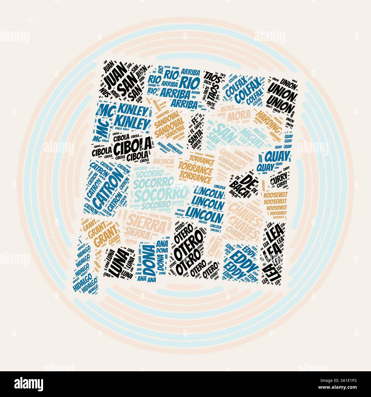 Rio arriba vector outline map hi-res stock photography and images - Alamy