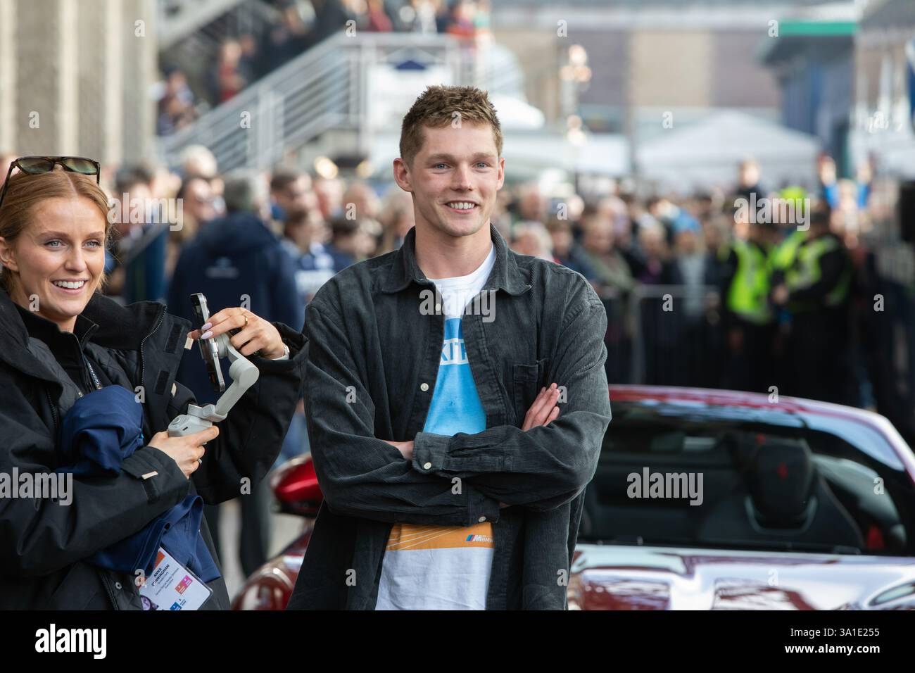 Edinburgh, UK, 8th Mar 2025 - Scottish swimmer Duncan Scott leads the ...