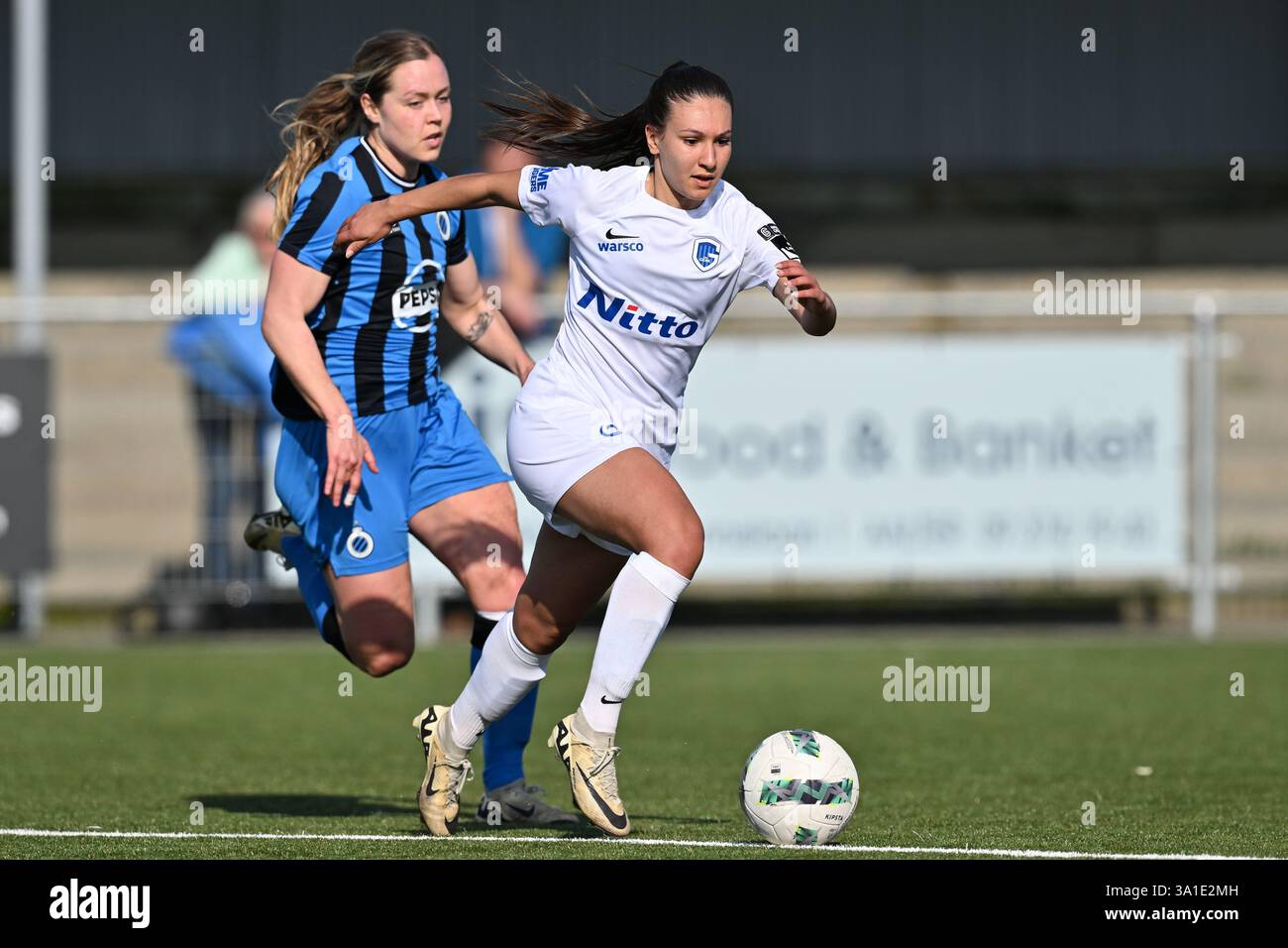 Aalter, Belgium. 08th Mar, 2025. Lara Kristin Pedersen (6) of Club YLA ...