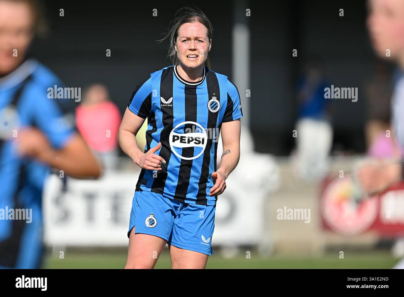 Aalter, Belgium. 08th Mar, 2025. Lara Kristin Pedersen (6) of Club YLA ...