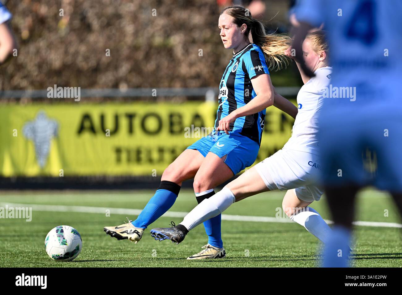 Aalter, Belgium. 08th Mar, 2025. Lara Kristin Pedersen (6) of Club YLA ...