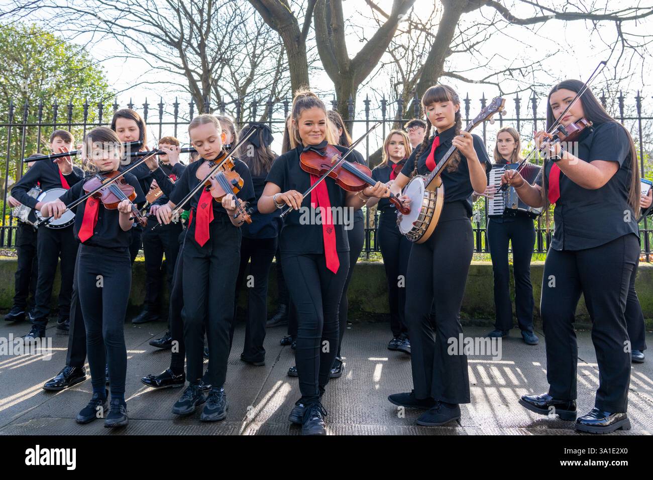Glasgow Scotland UK. 08 March 2025. St Patrick’s Day Festival. March ...