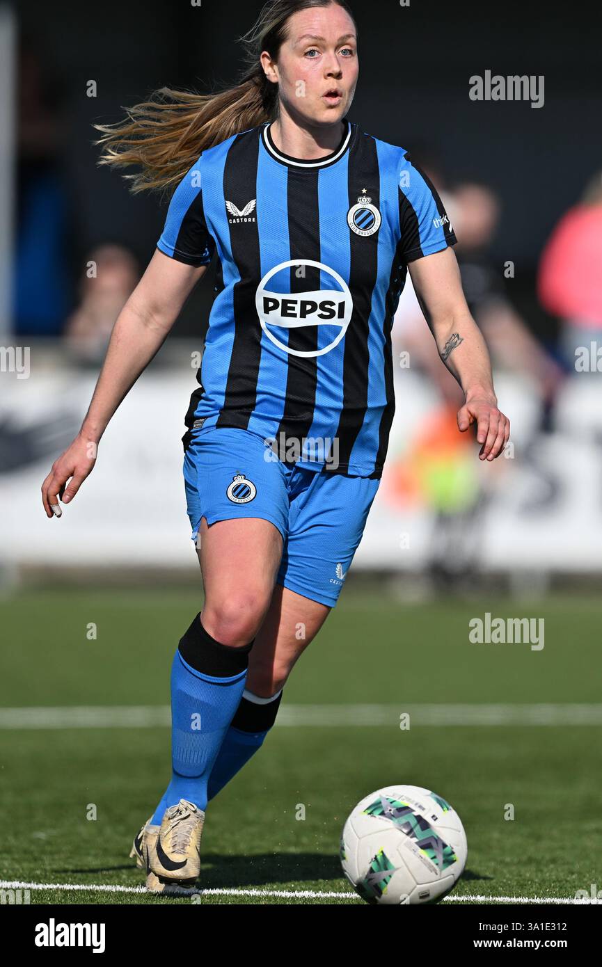Aalter, Belgium. 08th Mar, 2025. Lara Kristin Pedersen (6) of Club YLA ...