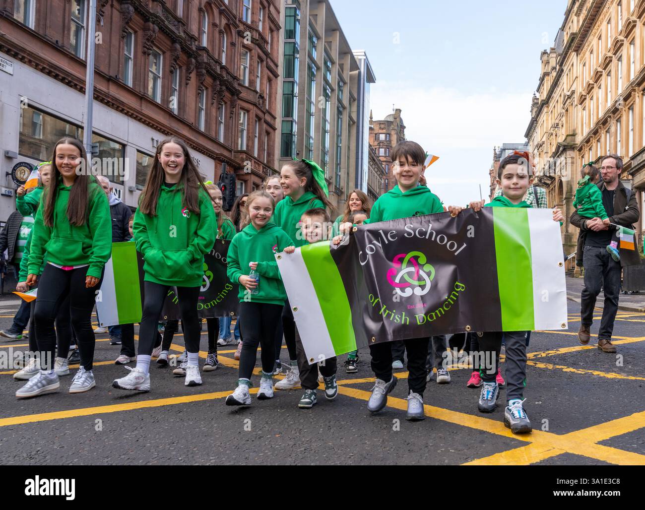 Glasgow Scotland UK. 08 March 2025. St Patrick’s Day Festival. March ...