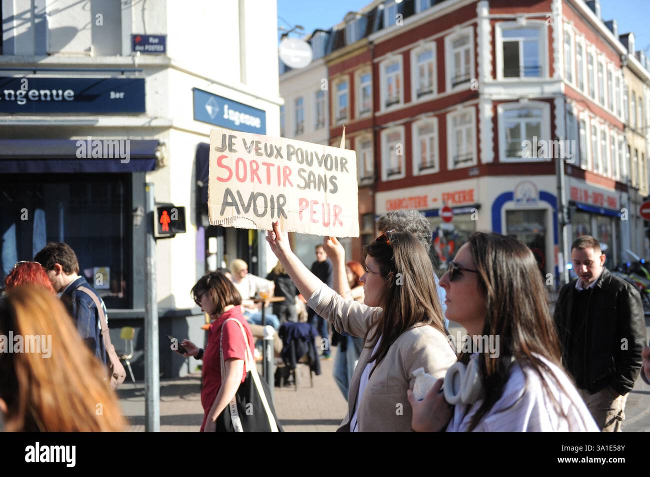 Lille, France. 08th Mar, 2025. International Women's Day demonstration ...