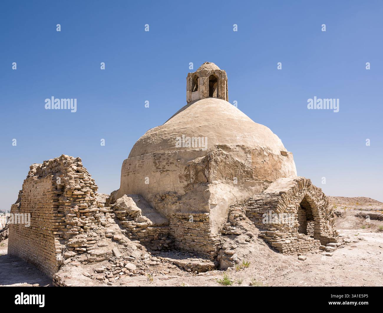Ruin of the ancient mosque inside the Ark, Bukhara citadel Stock Photo ...
