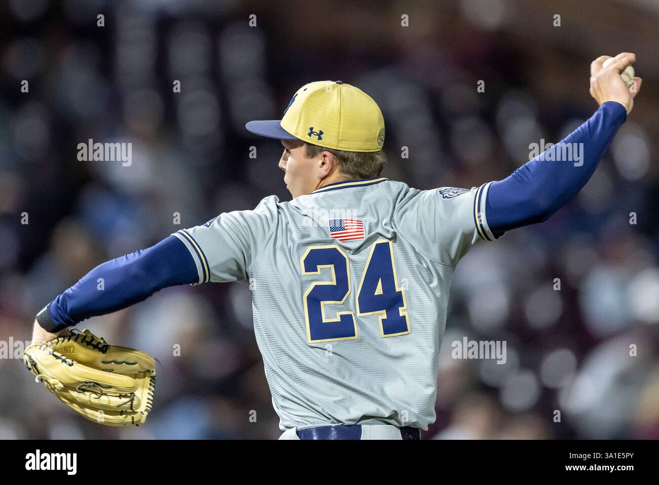 Queens pitcher Landry Jurecka (24) pitches against Mississippi State ...