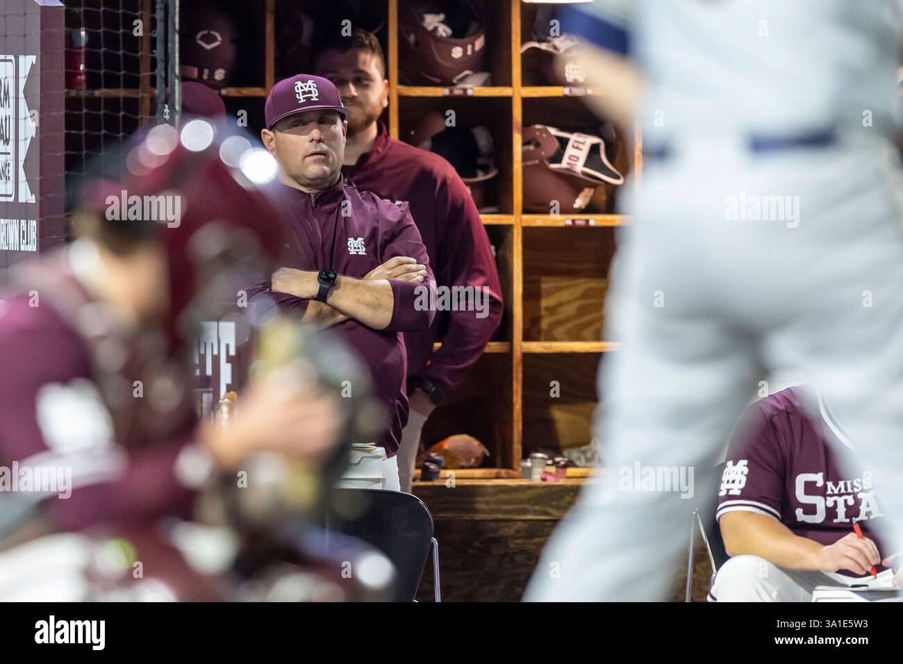 Mississippi State head coach Chris Lemonis tracks his team during an ...