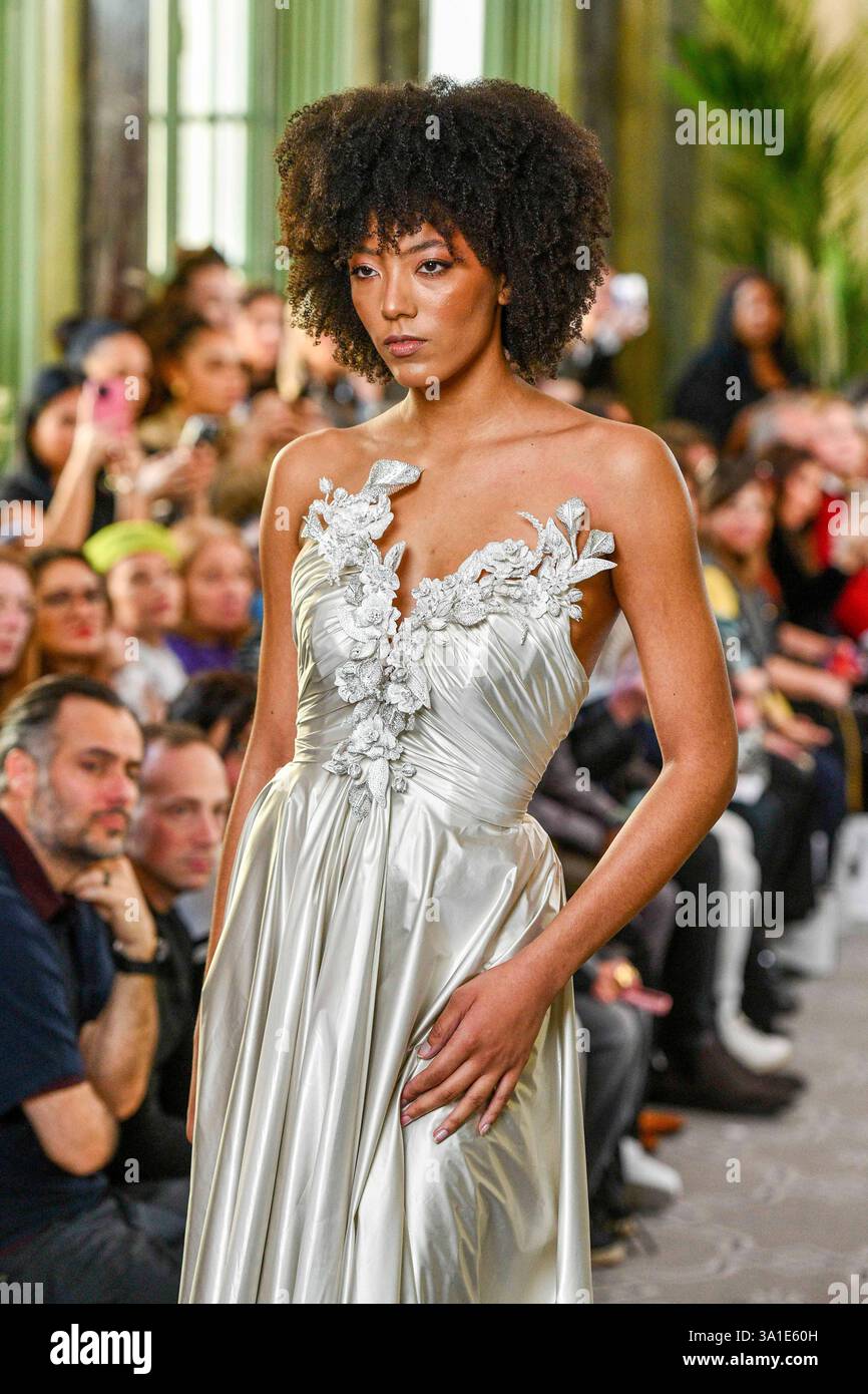 Paris, France. 08th Mar, 2025. A model walks the runway during the ...
