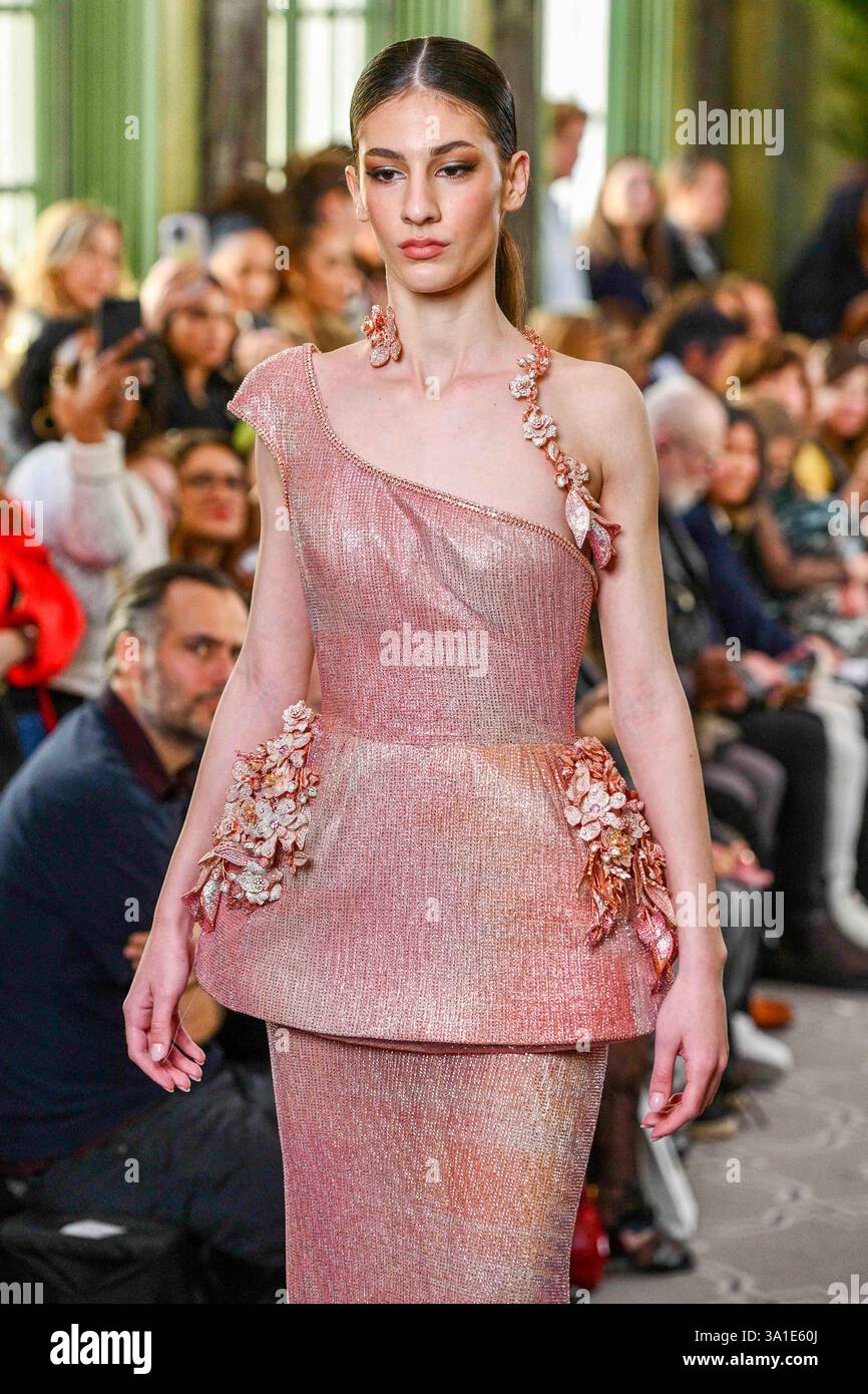 Paris, France. 08th Mar, 2025. A model walks the runway during the ...