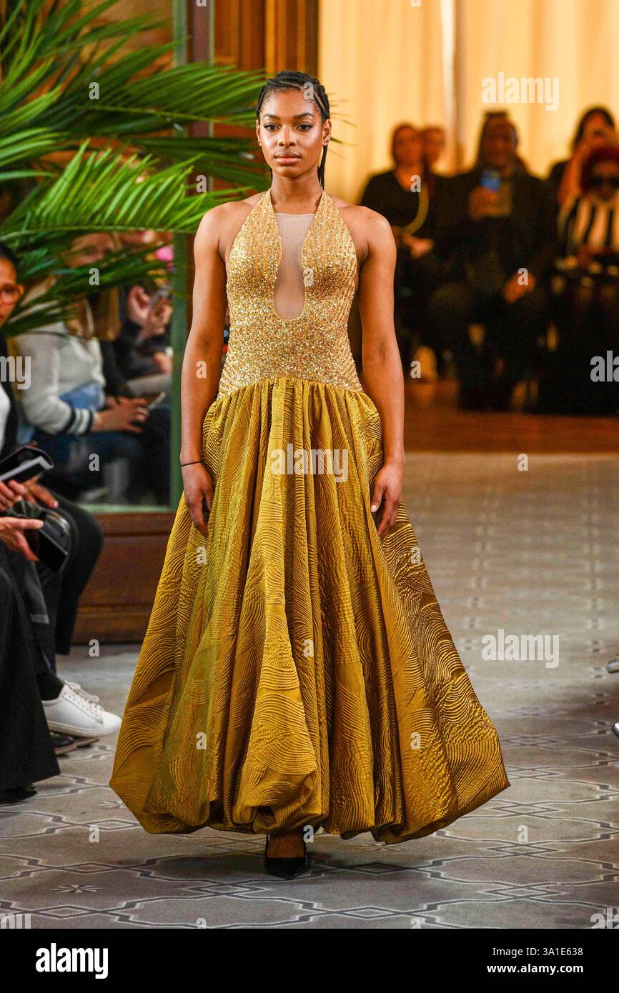 Paris, France. 08th Mar, 2025. A model walks the runway during the ...