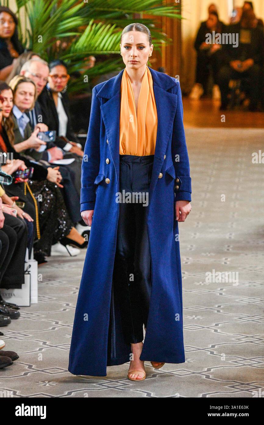 Paris, France. 08th Mar, 2025. A model walks the runway during the ...