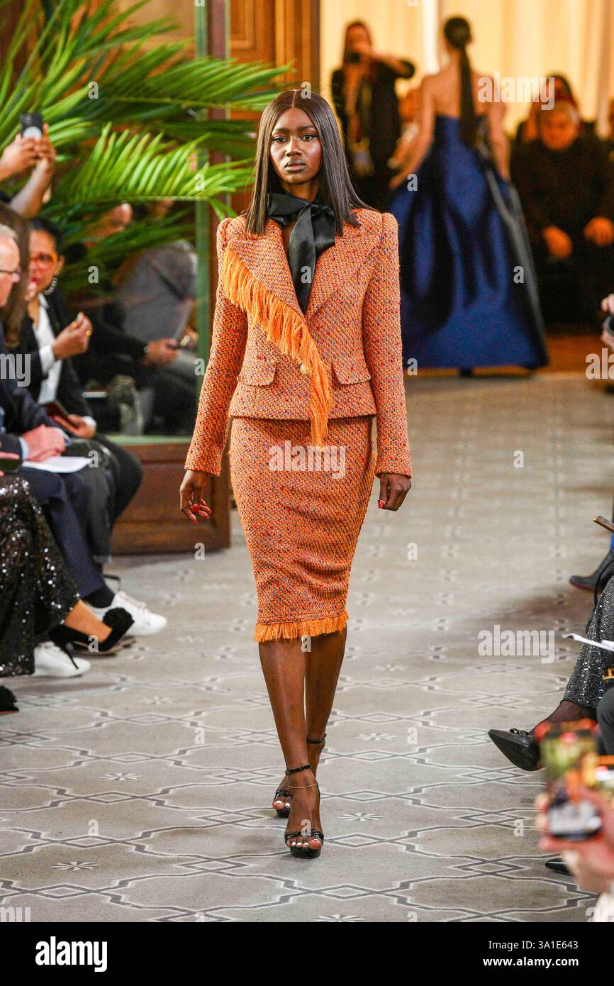 Paris, France. 08th Mar, 2025. A model walks the runway during the ...