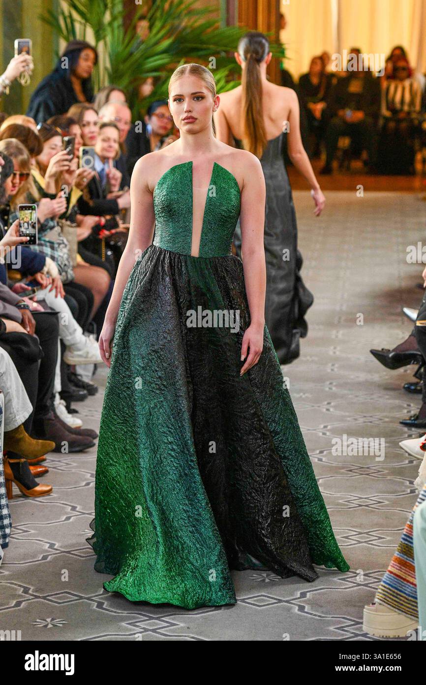 Paris, France. 08th Mar, 2025. A model walks the runway during the ...