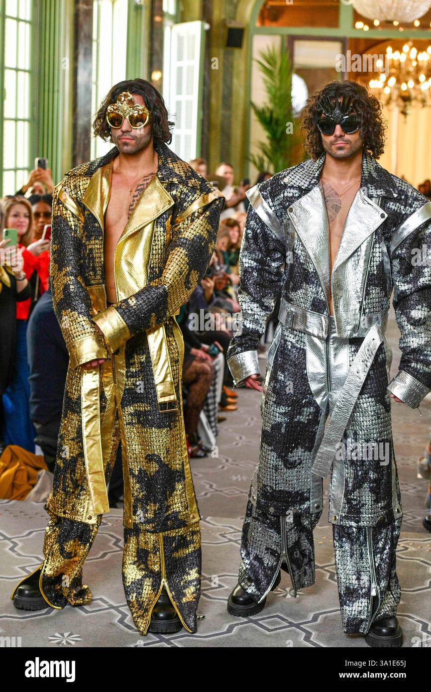 A model walks the runway during the Serbia Fashion Week Runway ...