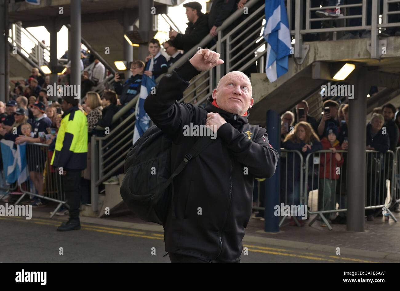 Edinburgh, Scotland, 8th March 2025. Wales Kicking Coach Neil Jenkins ...