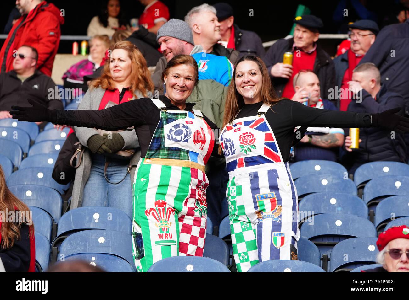 Fans in the stands ahead of the Guinness Men's Six Nations match the ...