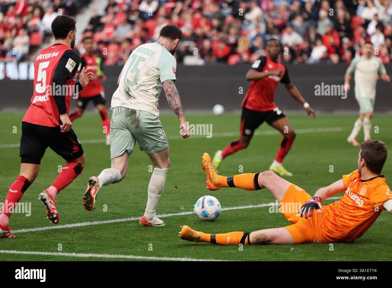 08.03.2025, BayArena, Leverkusen, GER, 1.FBL. Bayer 04 Leverkusen vs ...