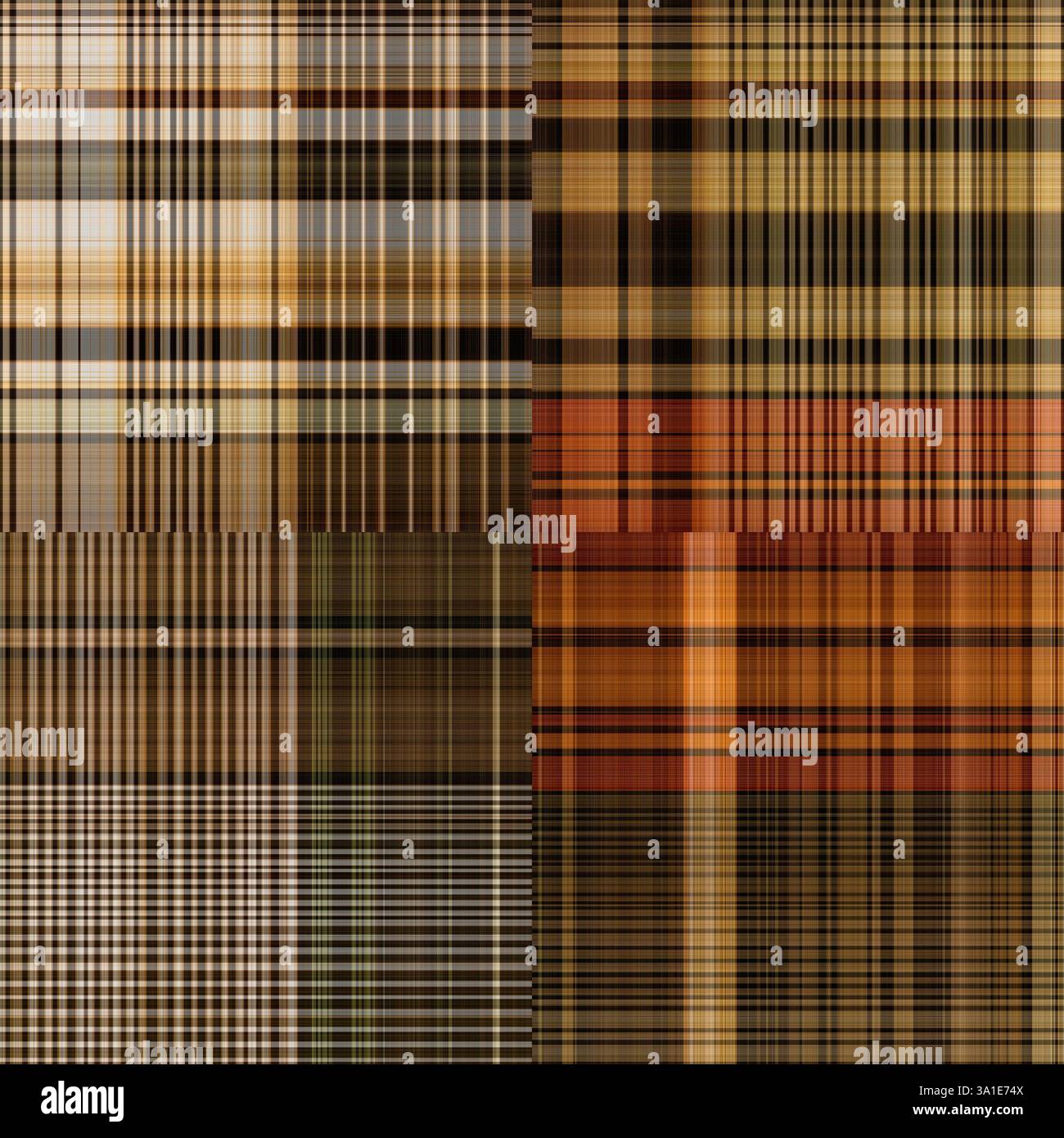 Warm fall gingham tartan check seamless pattern. Woven classic ...