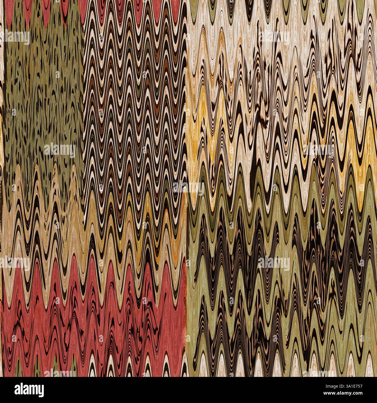 Fall colour wavy marble effect seamless pattern background. Drip style ...