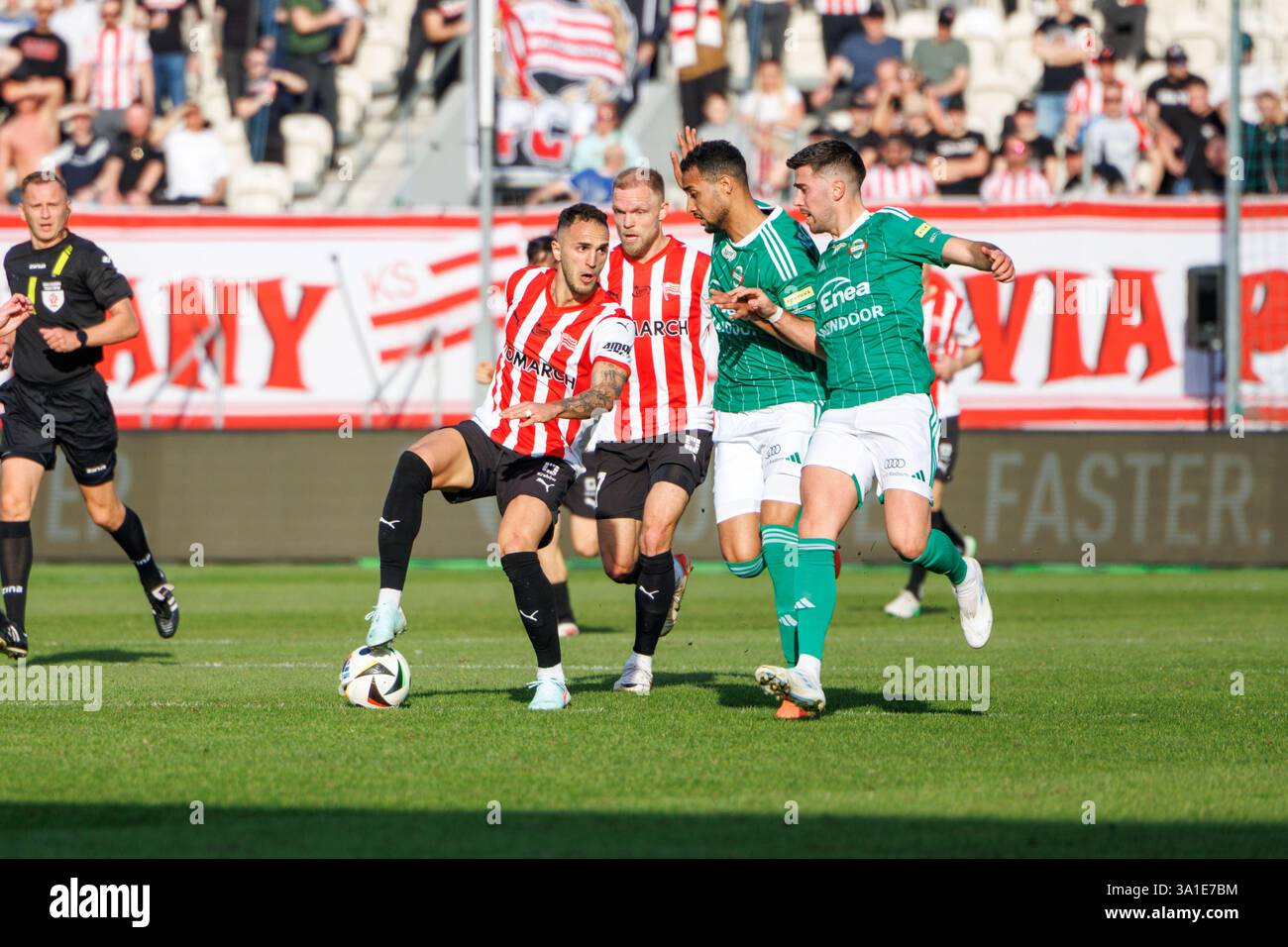 KRAKOW, POLAND, Mar 8 2025, A football match in the Pko BP Ekstraklasa ...