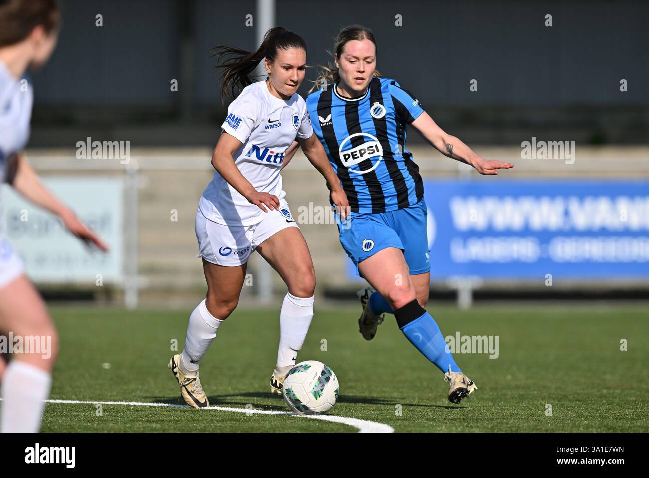 Aalter, Belgium. 08th Mar, 2025. Lara Kristin Pedersen (6) of Club YLA ...