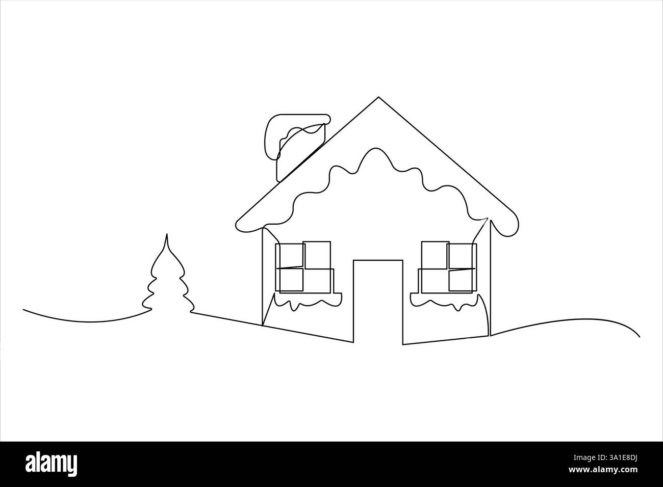 Christmas santa house Stock Vector Images - Alamy