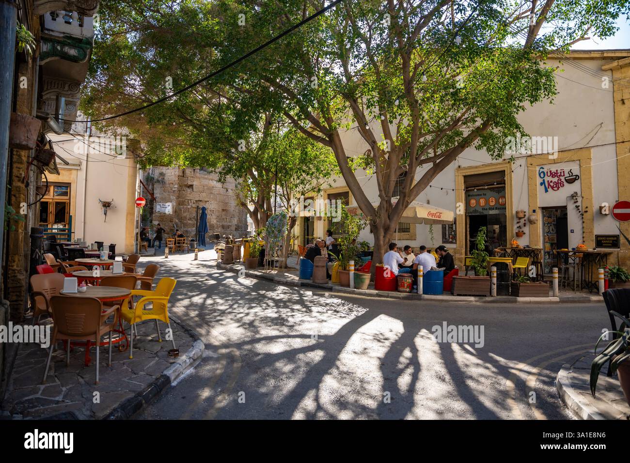Girne, Northern Cyprus - February 3, 2025: A street in downtown of ...