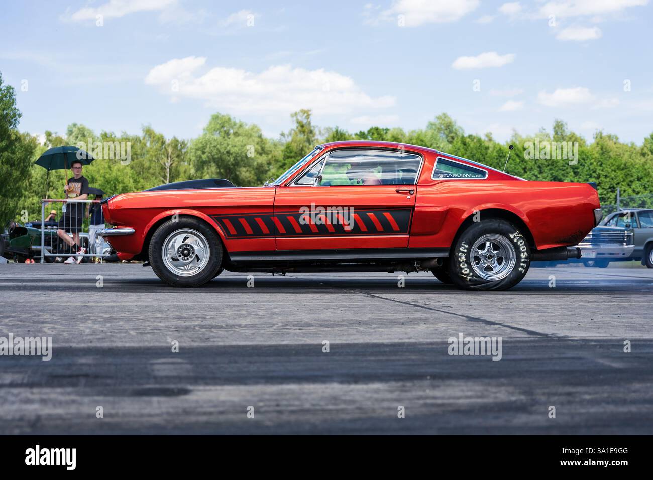 FINOWFURT, GERMANY - JUNE 28, 2024: A muscle car Ford Mustang (first ...