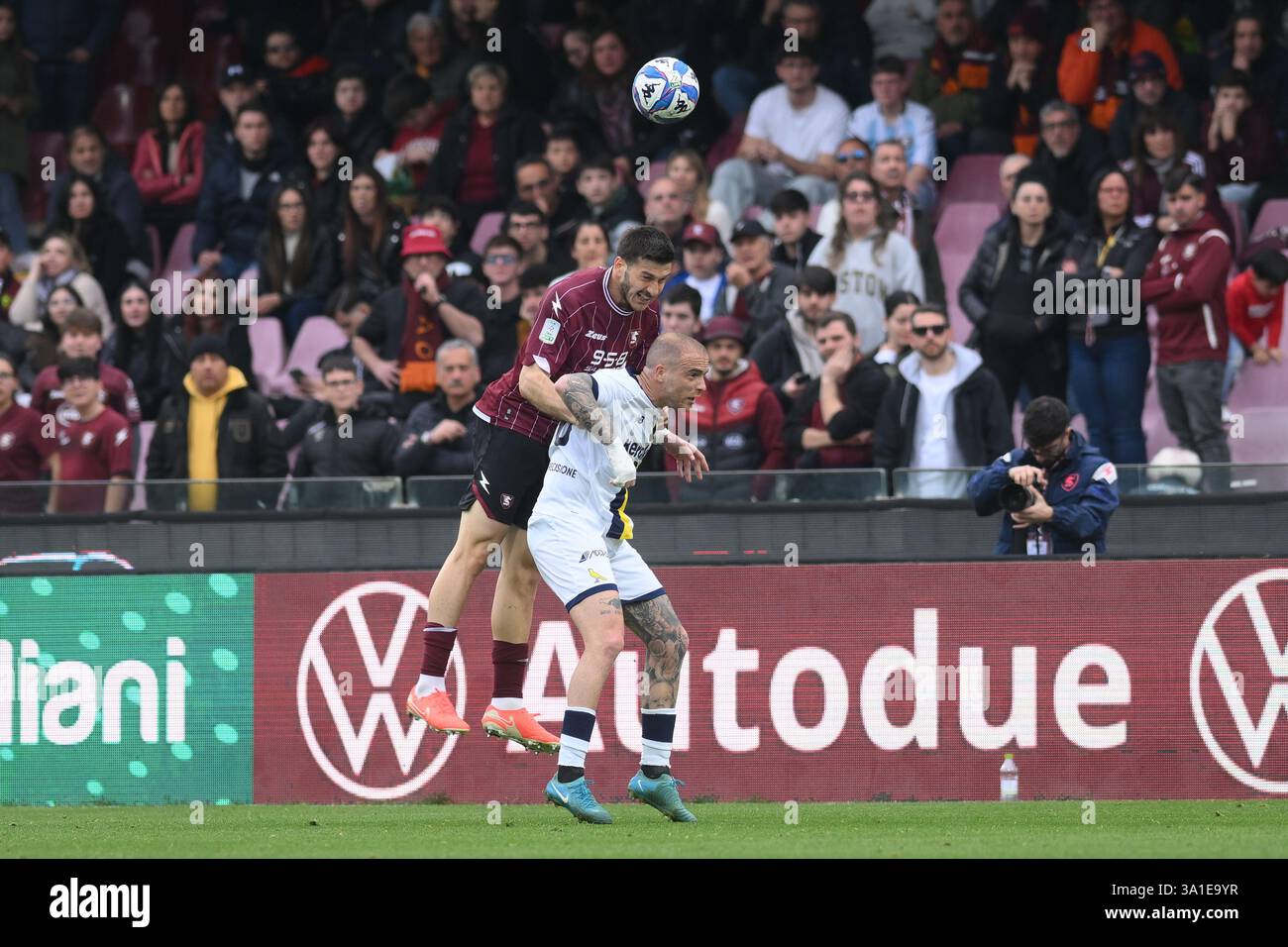 Salerno, Italy. 08th Mar, 2025. Antonio Palumbo of Modena FC competes ...