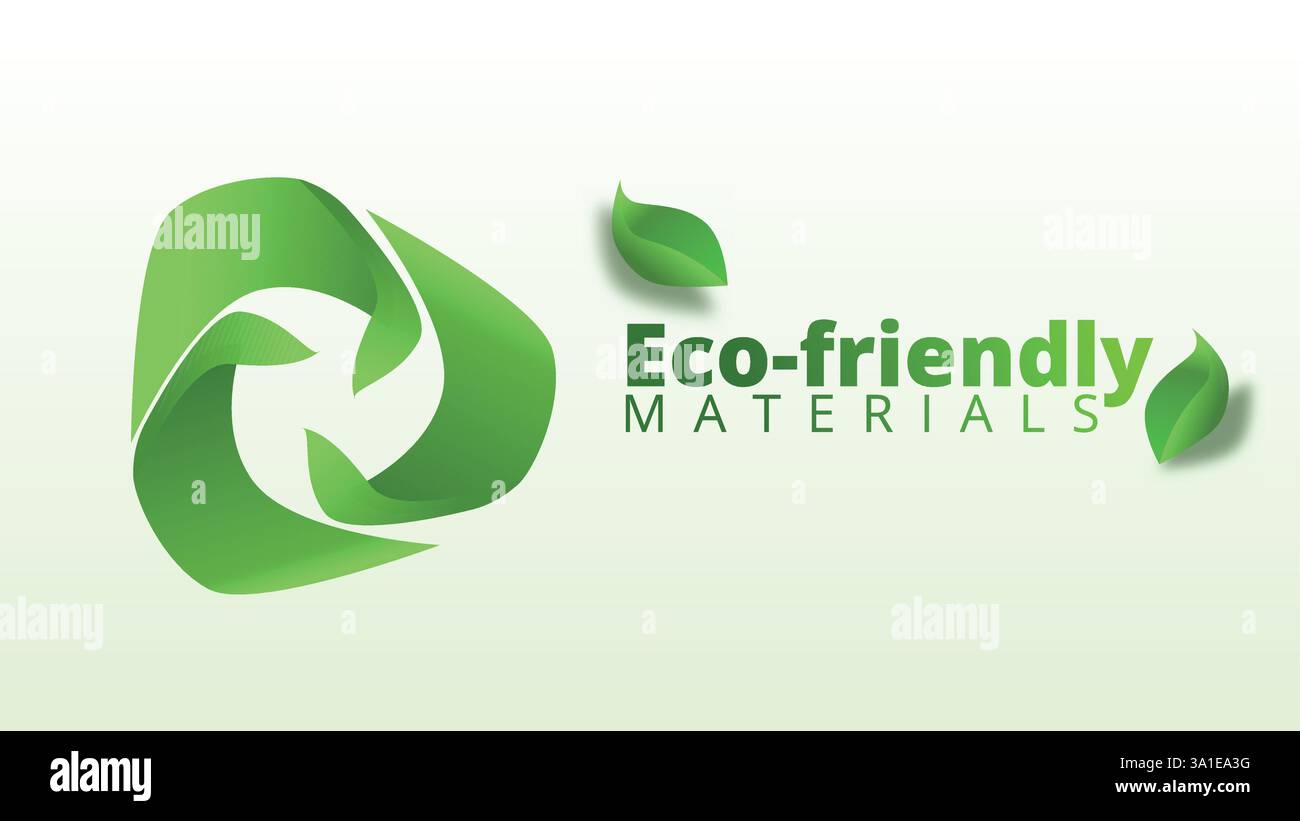 Eco-Friendly Materials concept. green manufacturing template scren size ...