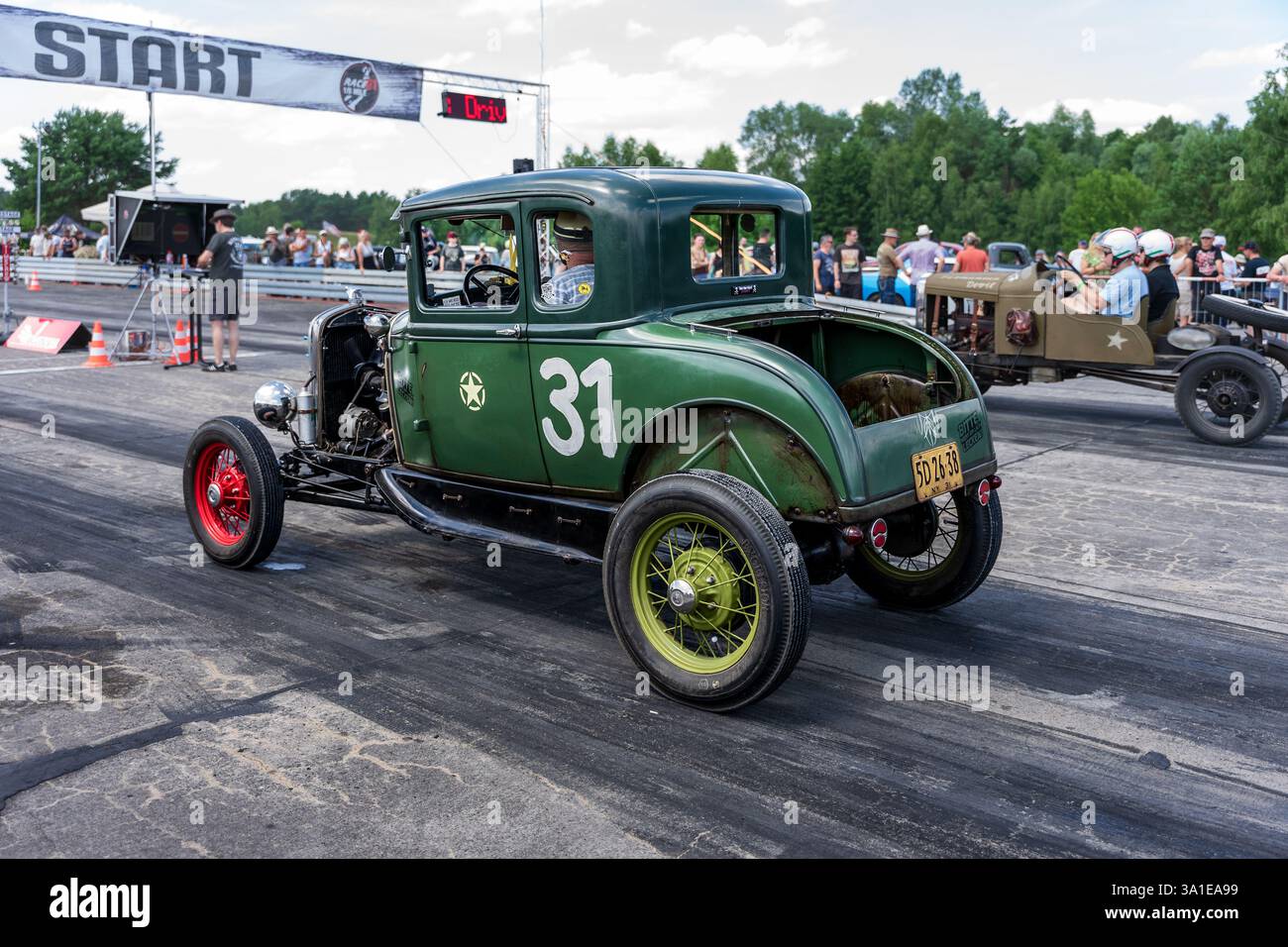 FINOWFURT, GERMANY - JUNE 28, 2024: The custom hot rod (Ford Model A ...
