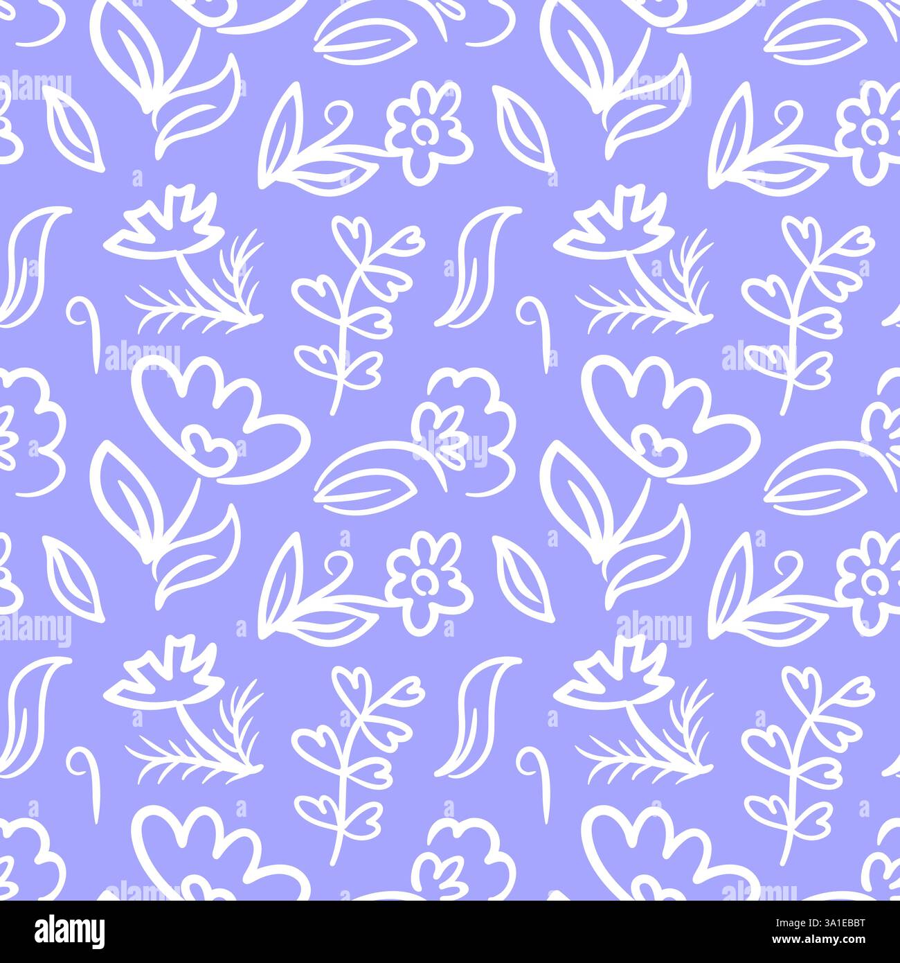 Vibrant floral pattern in shades of purple Cut Out Stock Images ...