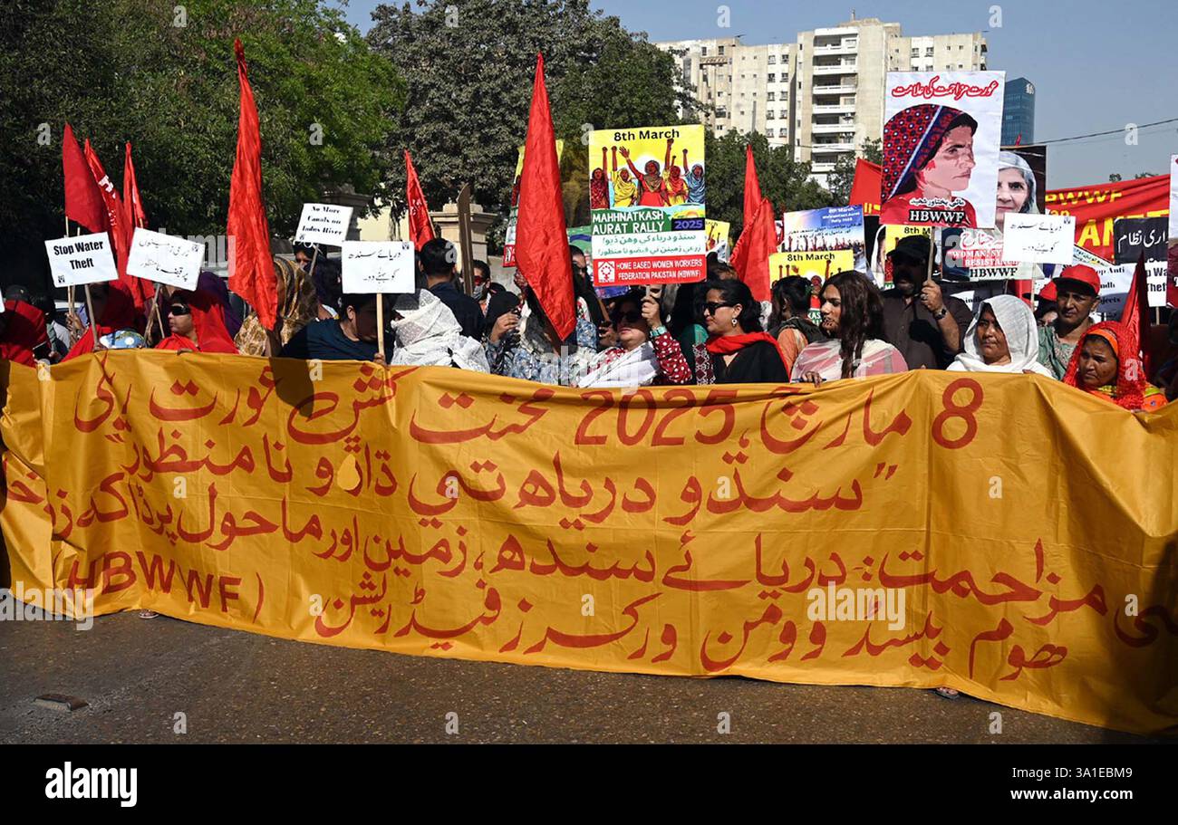 Members of Home Based Women Workers Federation (HBWWF) are holding ...