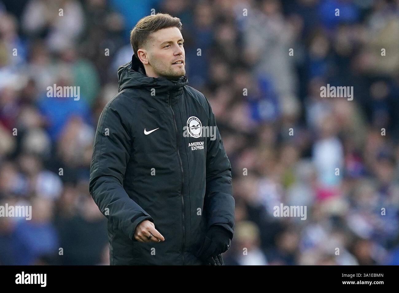 Brighton and Hove Albion manager Fabian Hurzeler after the Premier ...