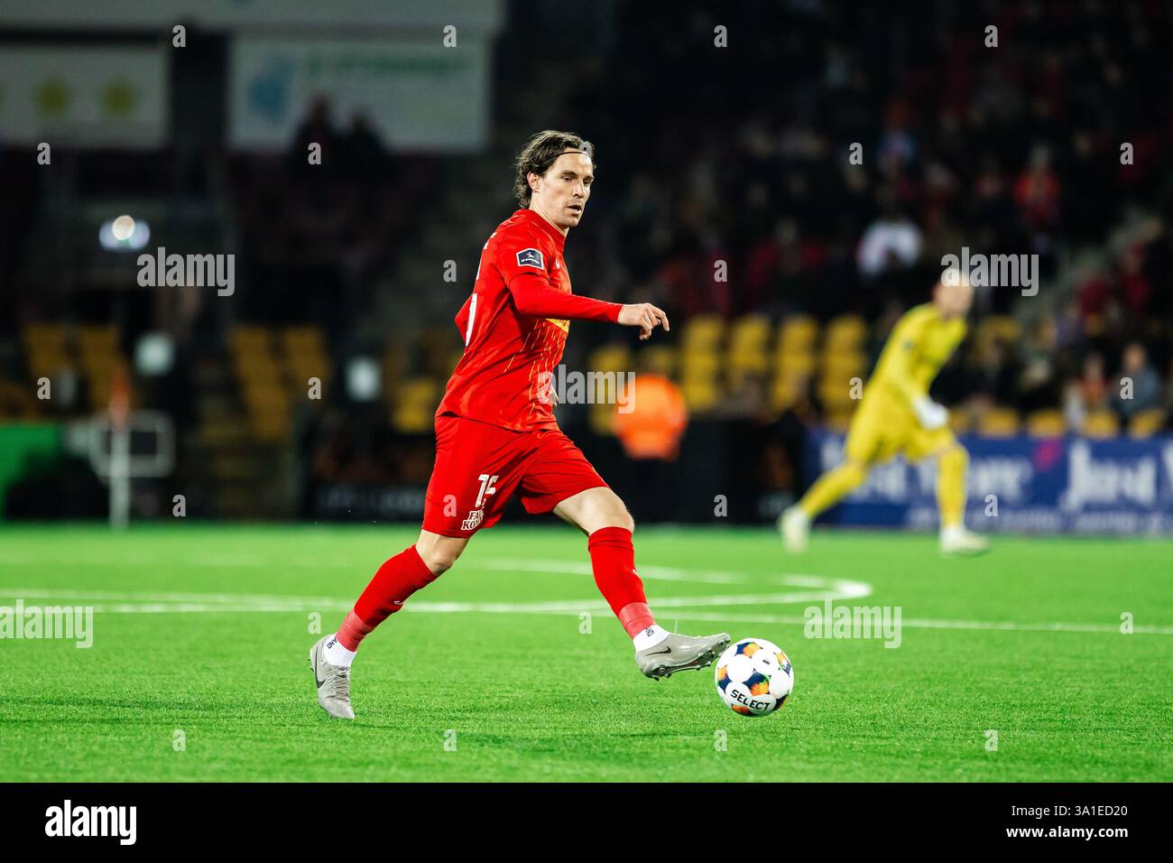 Farum, Denmark. 07th Mar, 2025. Erik Marxen (15) of FC Nordsjaelland ...