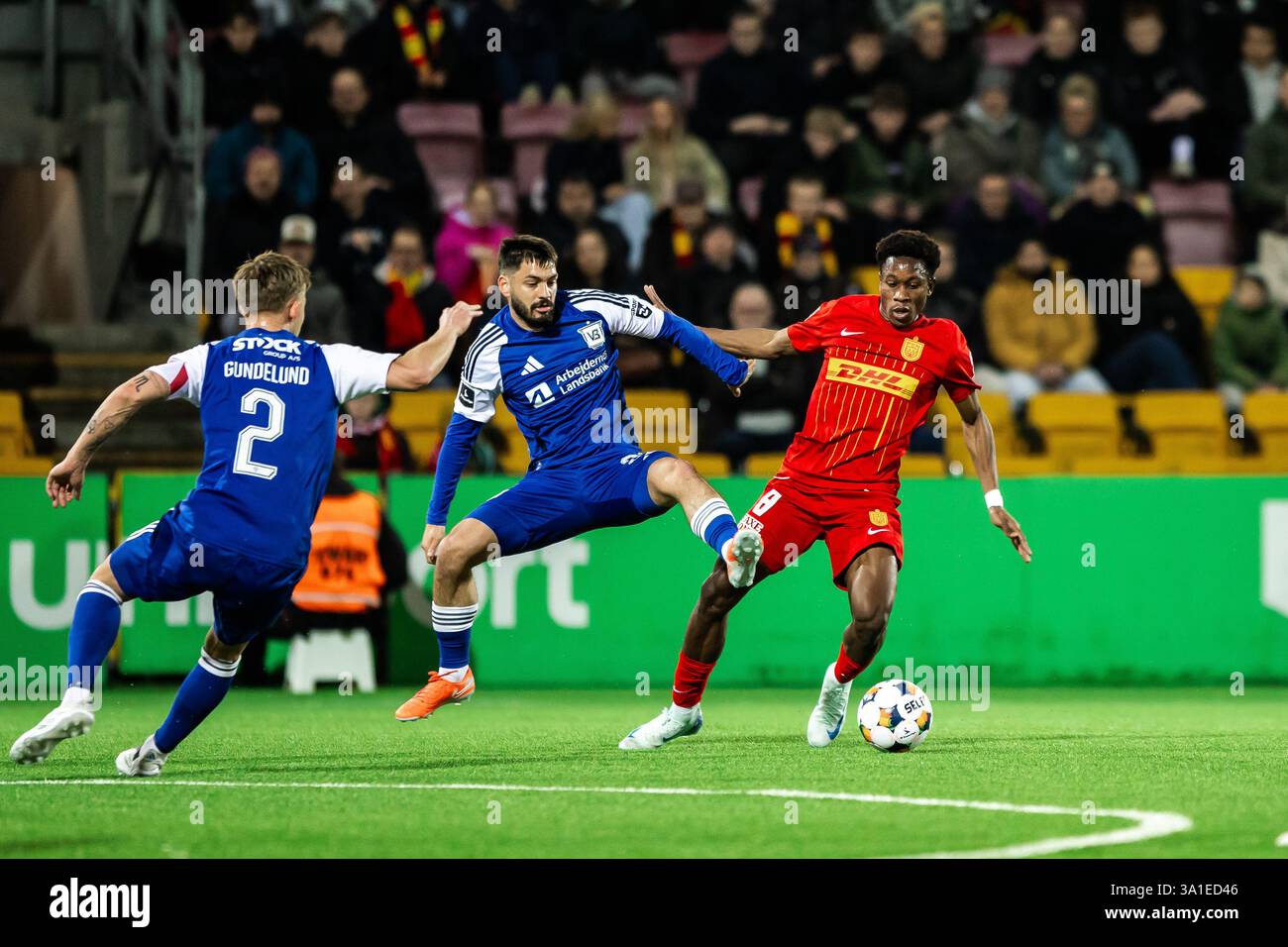 Farum, Denmark. 07th Mar, 2025. Mario Dorgeles (8) of FC Nordsjaelland ...