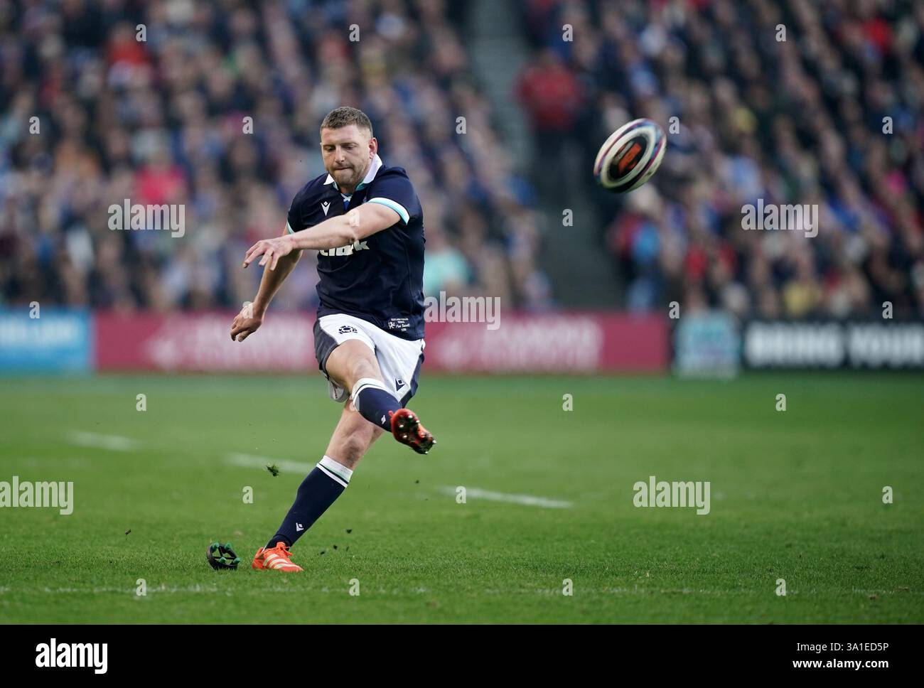 Scotland's Finn Russell converts during the Guinness Men's Six Nations ...