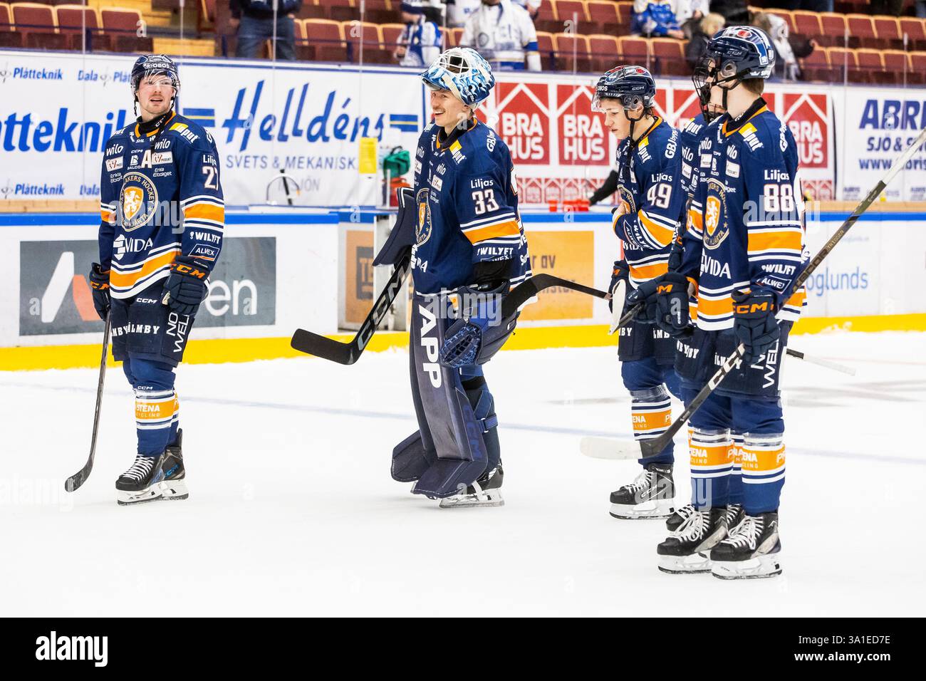 Leksand, Sverige. 08th Mar, 2025. 250308 Växjös Martin Lundberg och ...