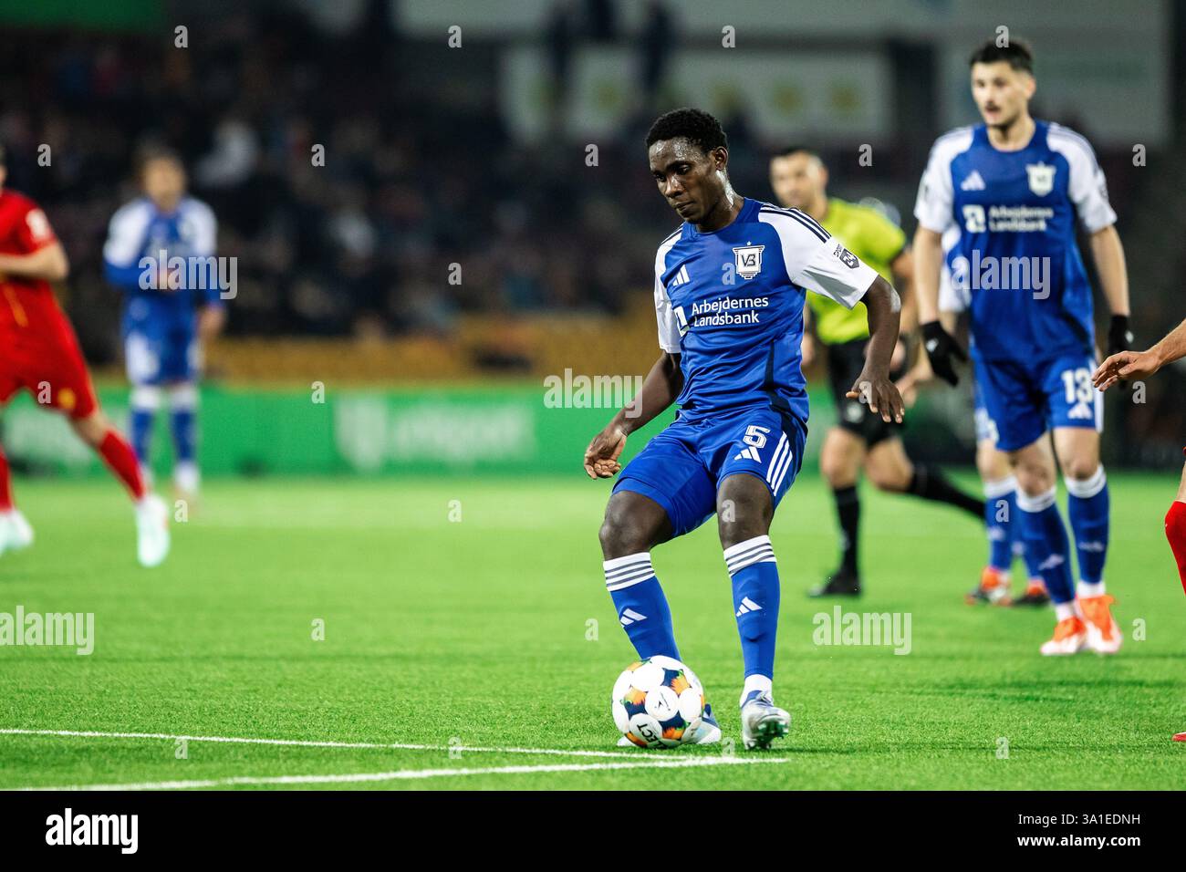 Farum, Denmark. 07th Mar, 2025. Hamza Barry (5) of Vejle BK seen during ...