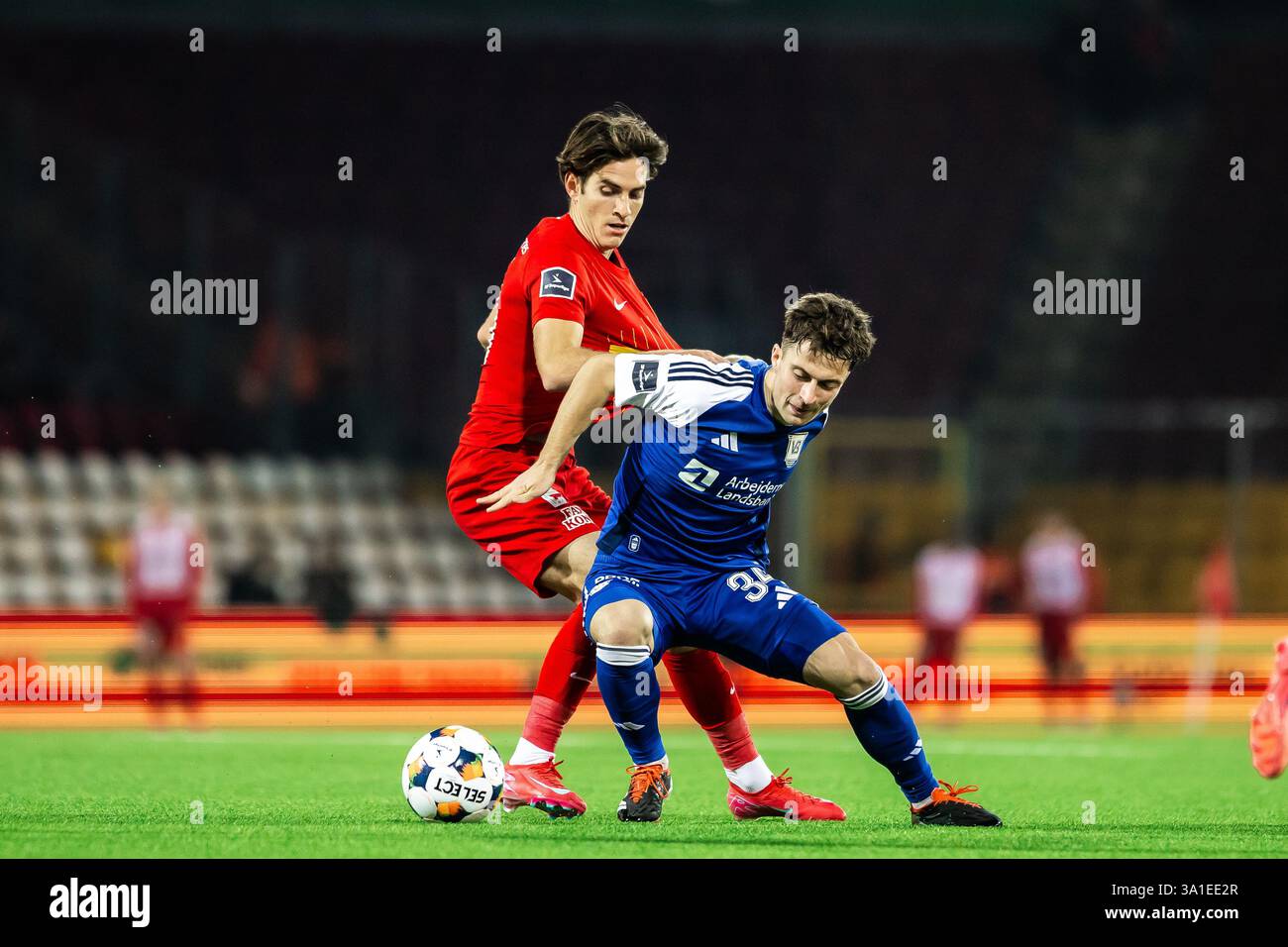 Farum, Denmark. 07th, March 2025. Milan Iloski (23) of FC Nordsjaelland ...