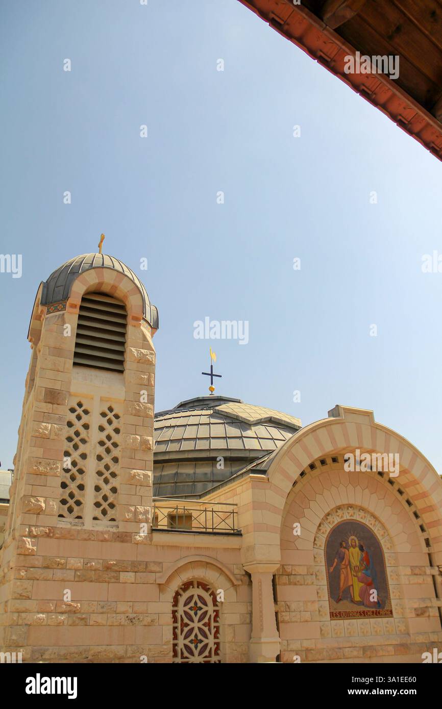A beautifully crafted stone church featuring intricate religious ...