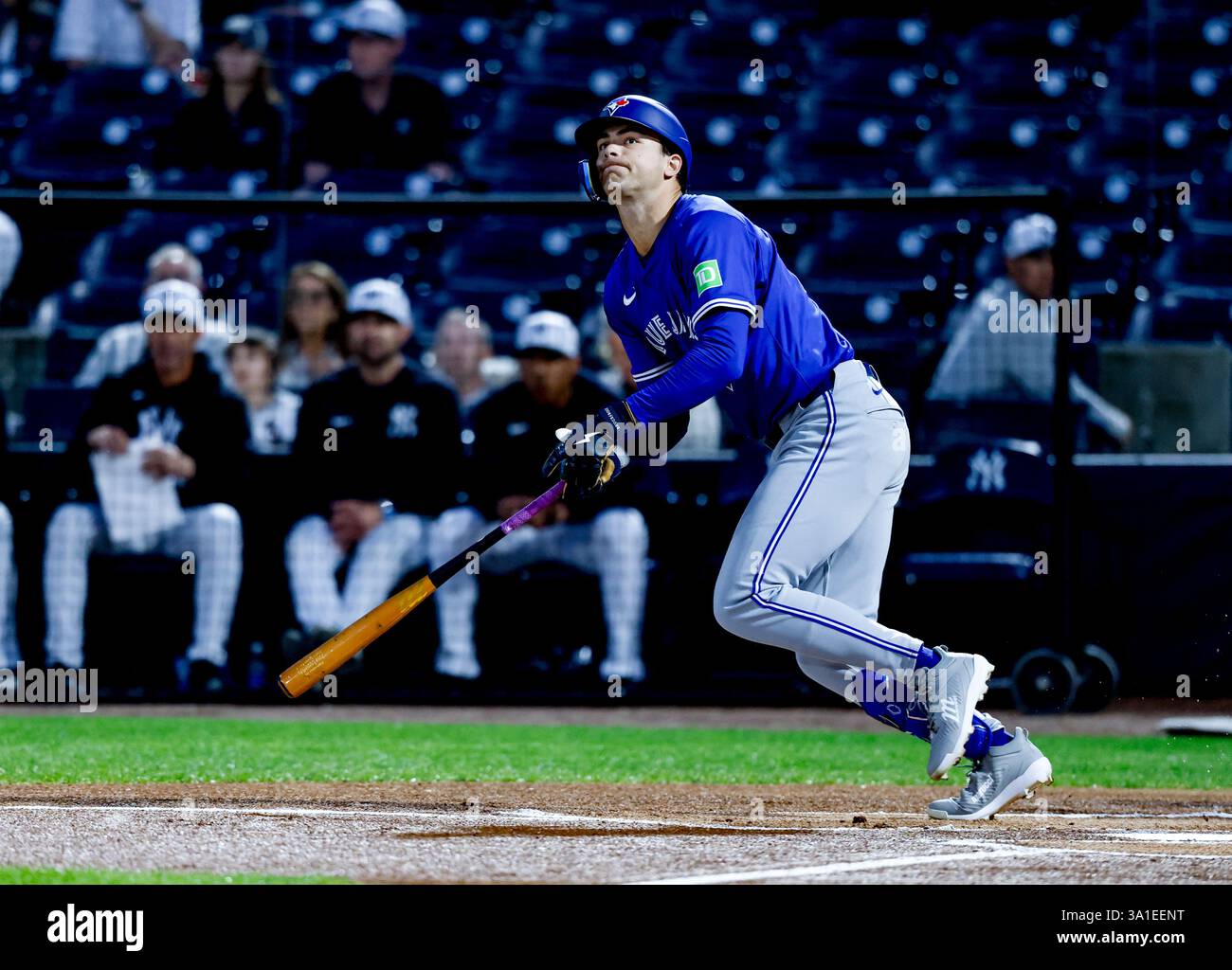 Tampa, USA. 28th Feb, 2025. Toronto Blue Jays outfielder Joey Loperfido ...