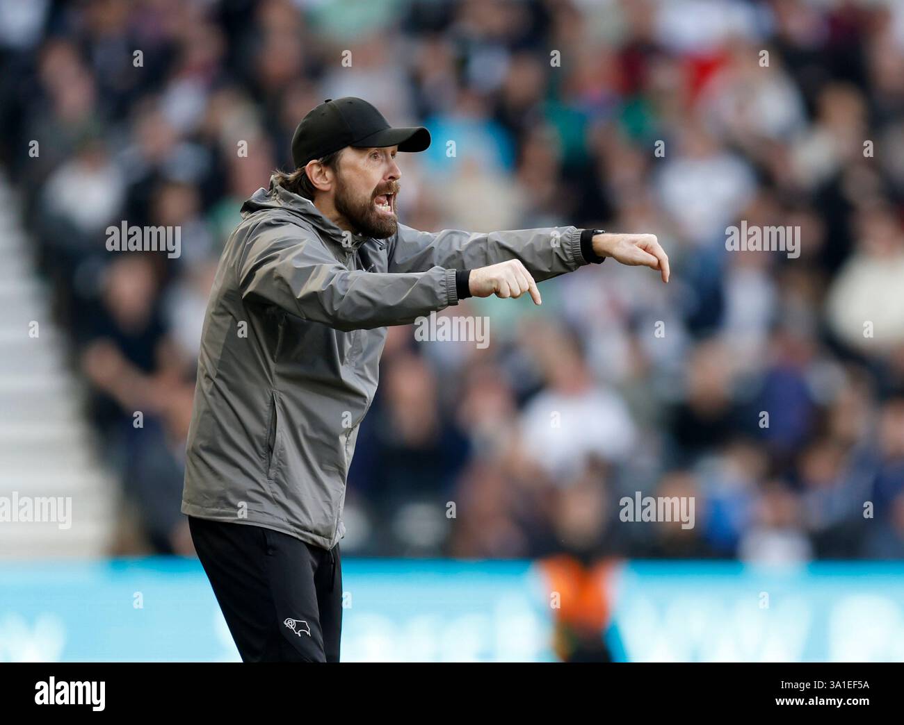Derby County assistant head coach Matt Gardiner during the Sky Bet ...