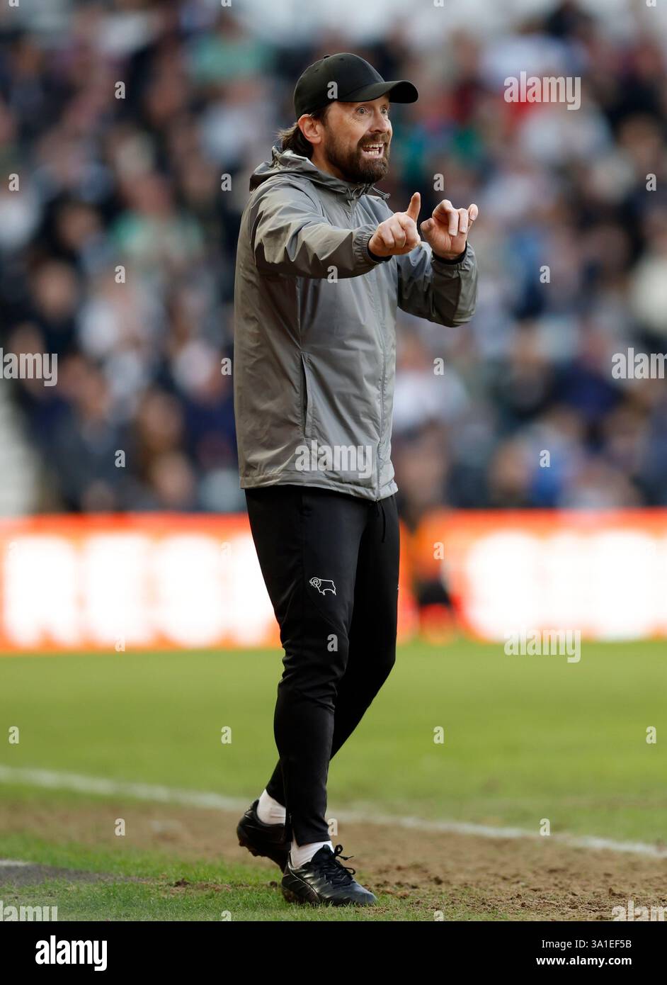 Derby County assistant head coach Matt Gardiner during the Sky Bet ...