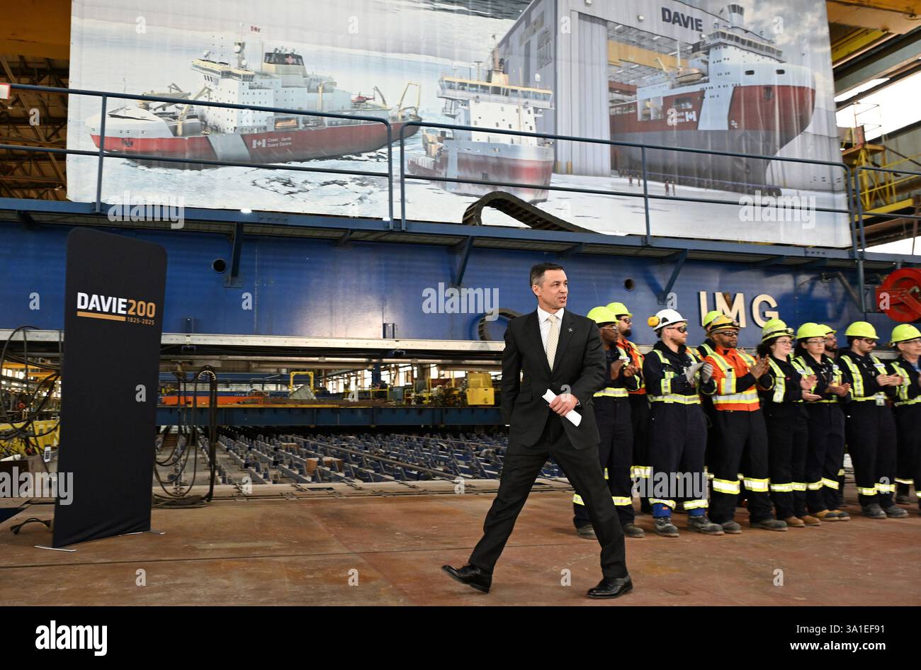 Levis, Canada. 08th Mar, 2025. James Davies, CEO of Davie Shipbuilding ...